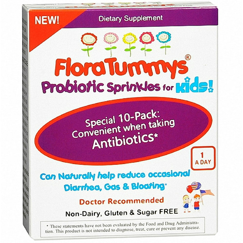 FloraTummys Probiotic Sprinkle Packets for Kids 10 ea (Pack of 2 ...