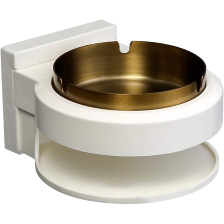 FanShow Wall-mounted Ashtray, Stainless Steel Cigarette Ashtray with ...