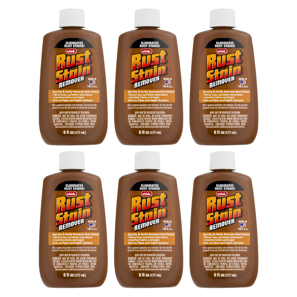 Whink Rust Stain Remover 6 oz, 6 Pack - Walmart.com