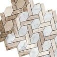 The Tile Life Santorini Hex 2x2 Carrara Marble Mosaic Floor and Wall ...
