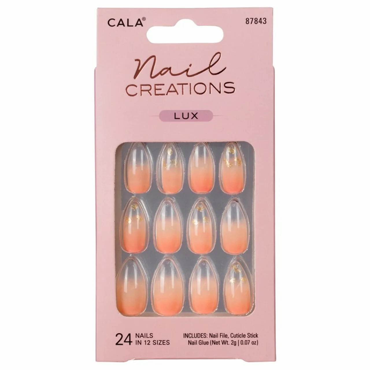 Cala NAIL CREATIONS - STILETTO CLEAR TIP - 24 PC NAIL KIT - Walmart.com