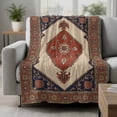 Blue Red Blanket Soft Cozy Warm Throw Blanket for Couch, Plush Fuzzy ...
