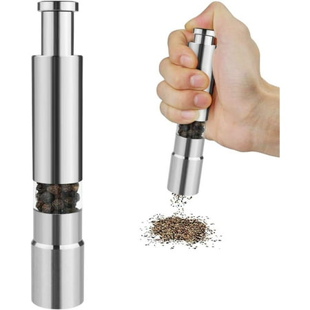 Pepper Grinder, Pepper Mill, Salt and Pepper Grinders Refillable, Salt ...