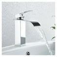 Chrome Bathroom Basin Faucet, Hot Cold Mixer Brass Tap Deck Mount ...