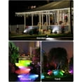 Solar Lights Outdoor Waterproof,4 Pack RGB Color Changing Landscape ...