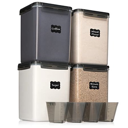 EXTRA LARGE WIDE & DEEP Food Storage Airtight Containers [Set of 4] 5 ...