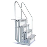 Heavy Duty Resin In-Pool Above Ground Swimming Pool Ladder - White ...