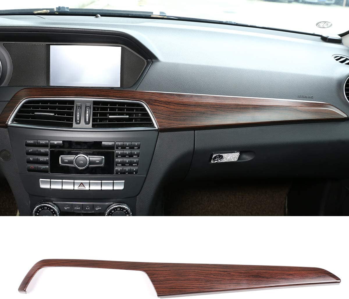 TINKI ABS Pine Wood Grain Car Center Console Dashboard Cover Panel for ...