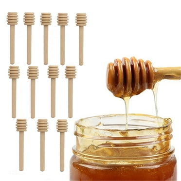 40Pcs Honey Dipper Sticks -3.15Inch Mini Wooden Honeycomb Sticks, Honey ...