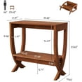 Finmind 2-Tier Solid End Table Set of 2, Couch Side Table with Arched ...