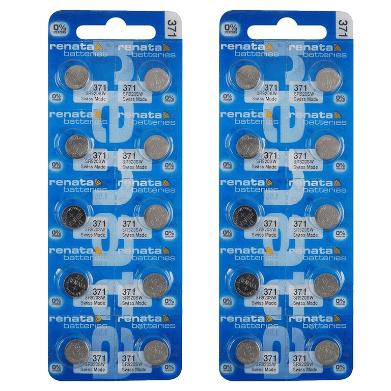 Renata Silver Oxide Watch Battery 371 Sr920sw (10, 44% OFF