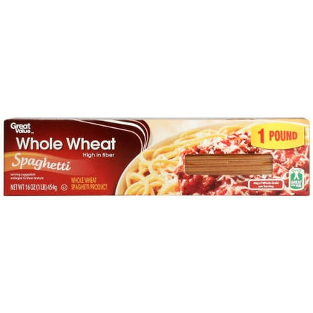 Great Value Whole Wheat Spaghetti, 16 oz - Walmart.com