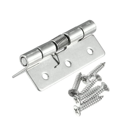Uxcell Spring Loaded Hinges, 2.5" 304 Stainless Steel Self Closing ...