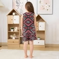 Black Background Red Abstract Pattern Pajamas Set Sleeveless Sleepwear ...