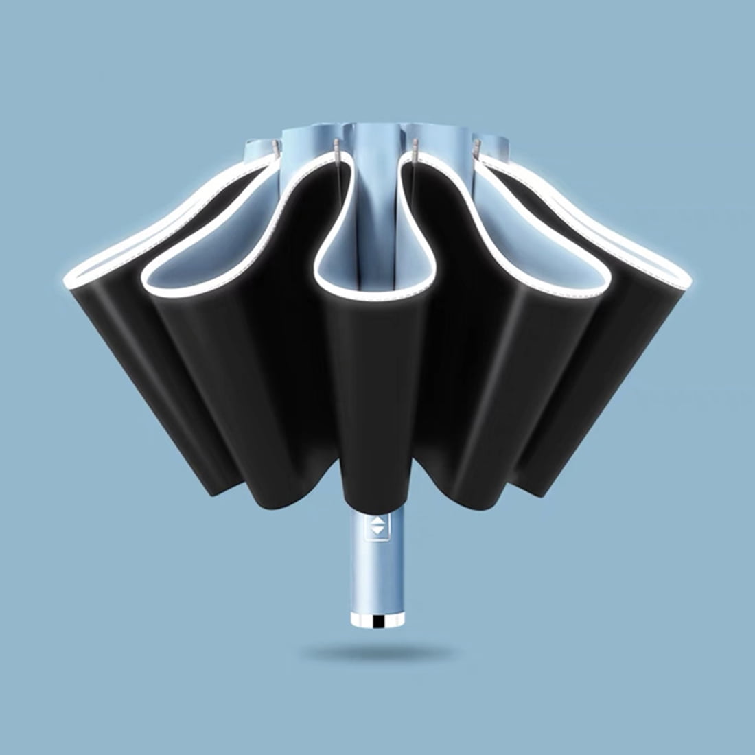 10 Ribs Fully Automatic UV Umbrella Reflective Stripe Large Reverse ...