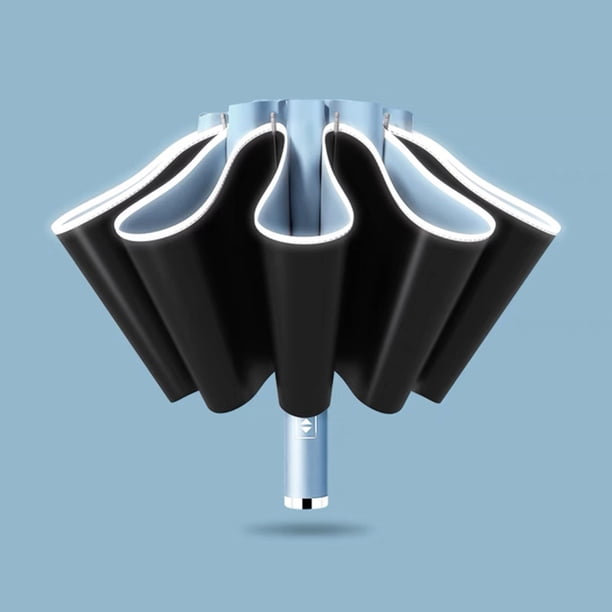 10 Ribs Fully Automatic UV Umbrella Reflective Stripe Large Reverse ...