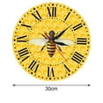 Yellow Wall Clocks 30cm for Living Room Battery Powered Accurate ...