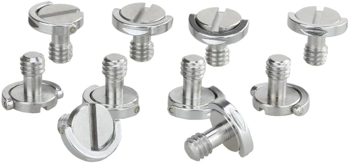 1/4-20 D-Ring Stainless Steel Mounting Fixing Screw for Camera Tripod Monopod Quick Release ...