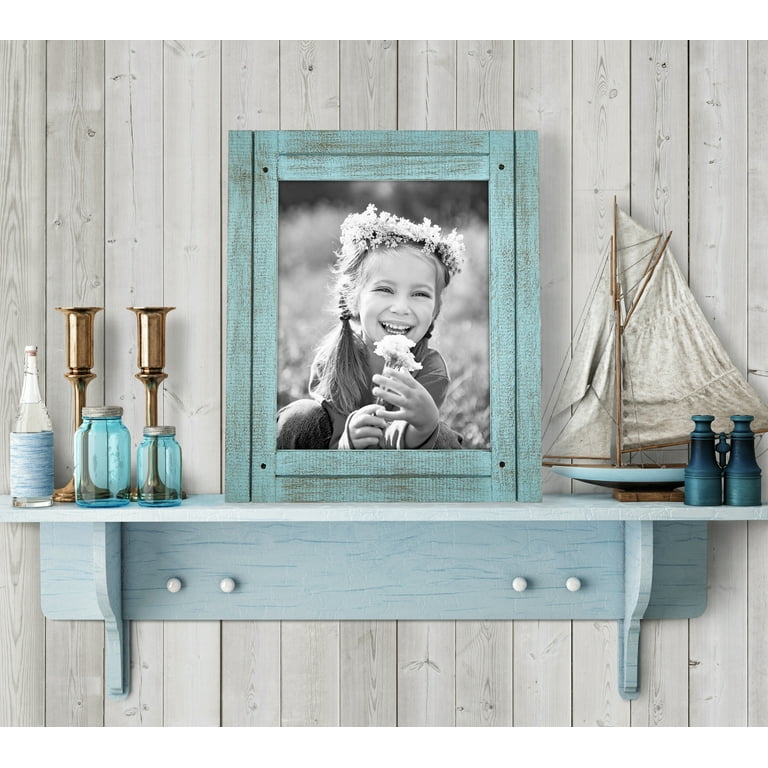 Blue Distressed Wood Frames