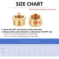 BDKWID-2PCS Brass Bushing Nipple 3/4" Male to 1/2" Female NPT Pipe ...