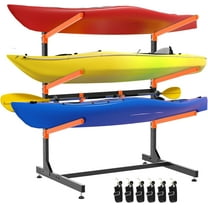 Costway Heavy Duty Outdoor Canoe Stand - SUP Adjustable Height Dual ...