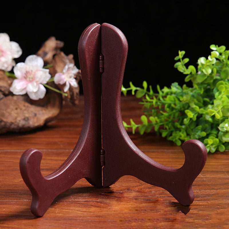 7" Walnut Wooden Plate Stand Holder Display Poster Photo Frame Tool ...