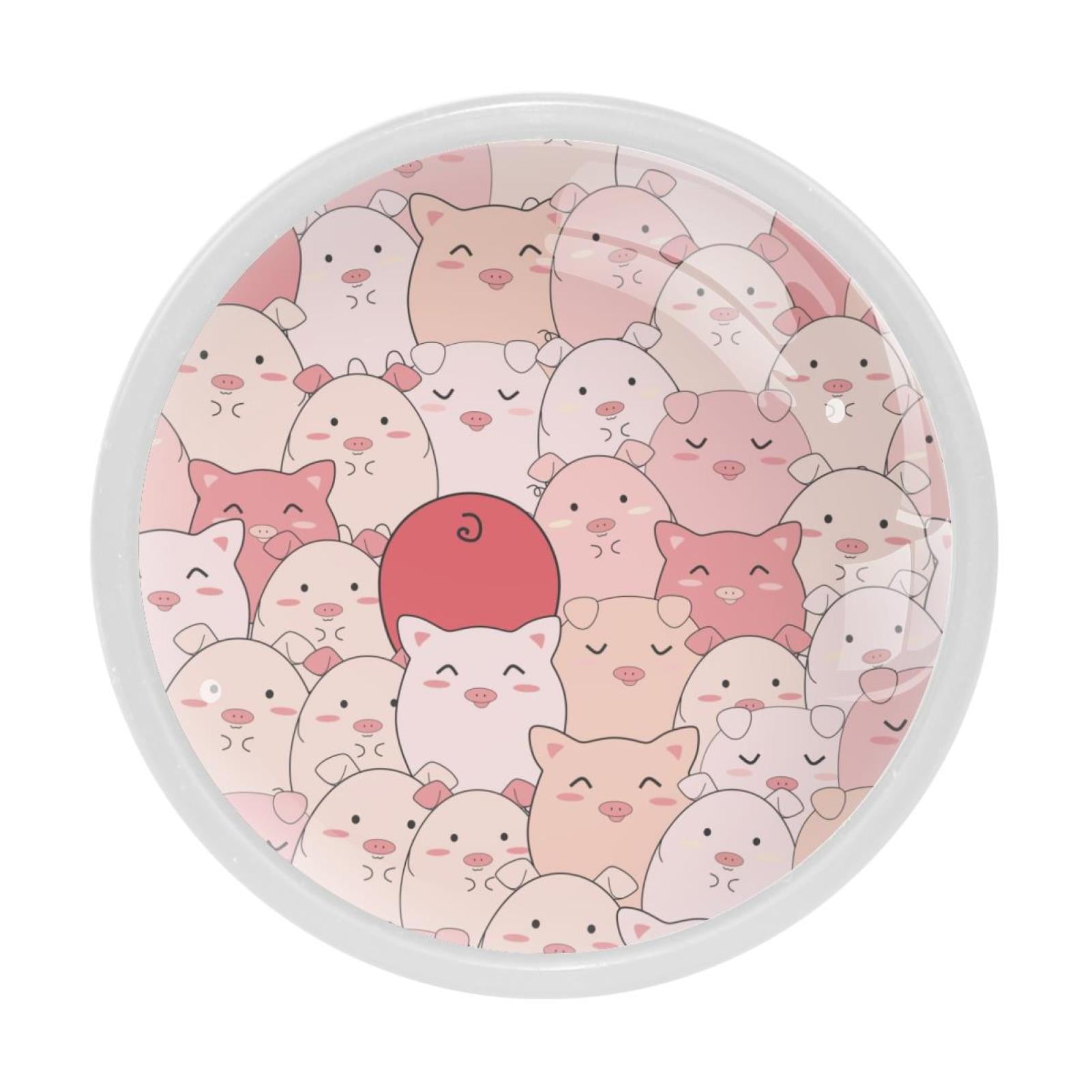 4 Pcs Cute Pigs Knobs for Kitchen Cabinet Cupboard Dresser Bookcase ...