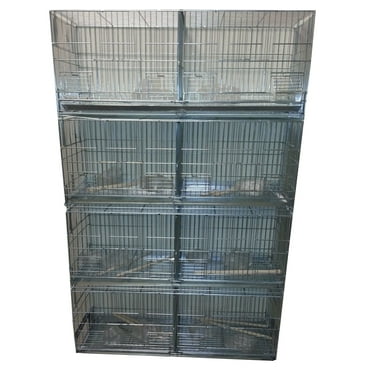 Stack & Lock Large Double Breeding Bird Cages, Lot of 4, with Wire ...