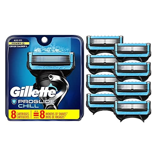 Gillette ProGlide Chill Mens Razor Blade Refills, 8 Count, C Gillette ...