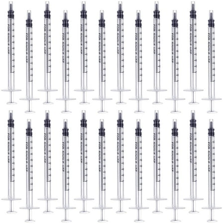 100 Pieces 1ml 1cc Plastic Syringe with Measurement Multiple Uses ...