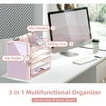 INTIGE 5 Tier Metal Desk File Organizer with File Rack and Pen Holders ...