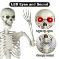 5.5ft Halloween Skeleton Life Size Pose-n-stay Skeleton with LED ...