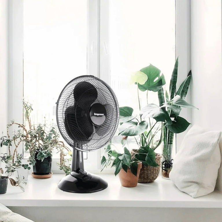 Hunter Retro 12 In 3 Speed Oscillating Table Fan With All Hunter 90407