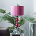 DecMode Dark Red Glass Glam Table Lamp 24", Set of 2 - Walmart.com