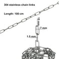 4Pcs Heavy Duty Stainless Steel Chain, 40in x 0.06in Metal Chain Link ...