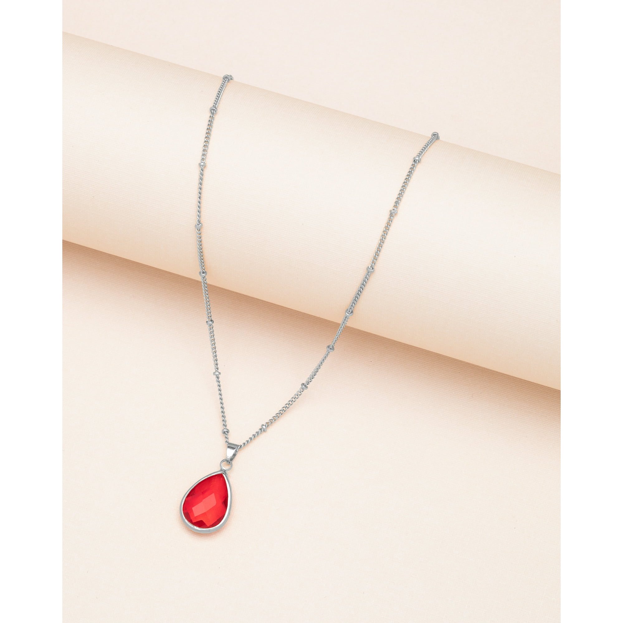 Click here for Dont Ask Silvertone January Garnet Birthstone Tear... prices