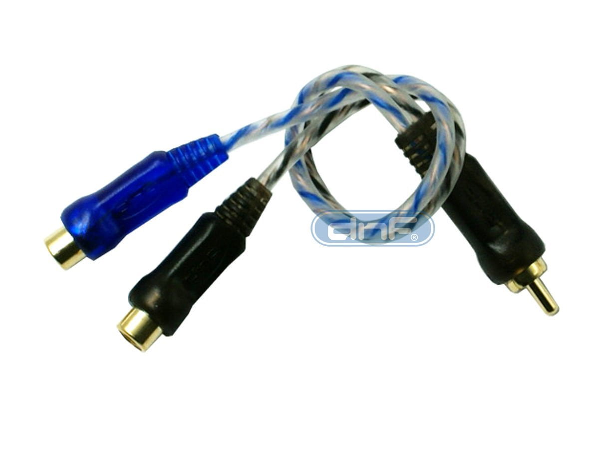100% Copper RCA Audio Cable "Y" Adapter Splitter 2 Female 1 Male (4Pack ...