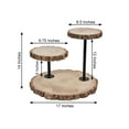 "Efavormart Decorative 14"" Three Tier Rustic Wood Slice Cupcake Stand ...