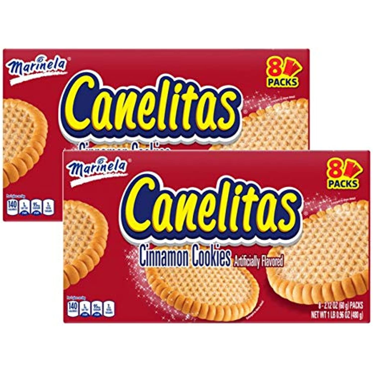 Marinela Authentic Canelitas Crispy Cinnamon Cookies - 2 Pck (8 Ct ...