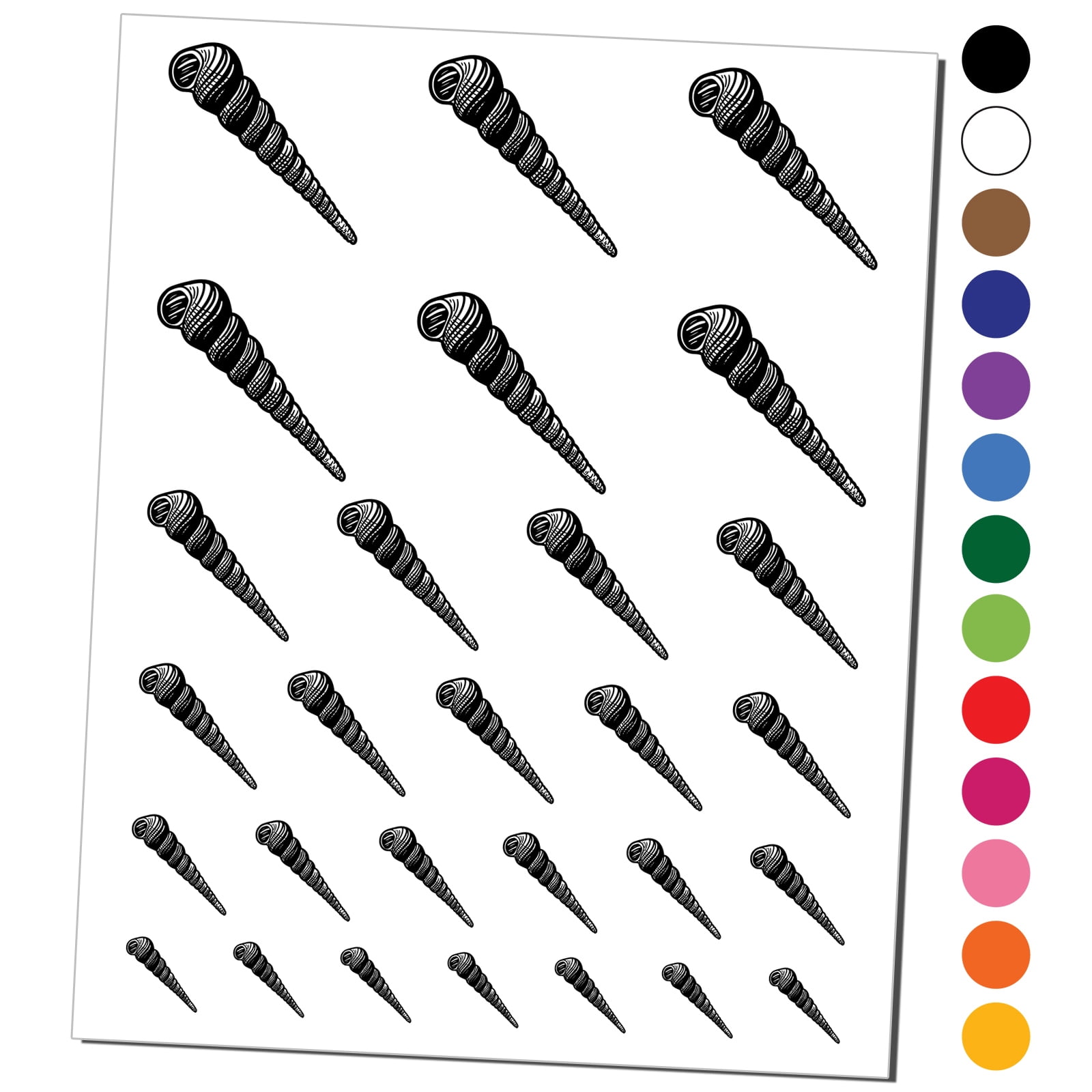 Turritella Spiral Seashell Hashmark Shaded Beach Shell Water Resistant ...