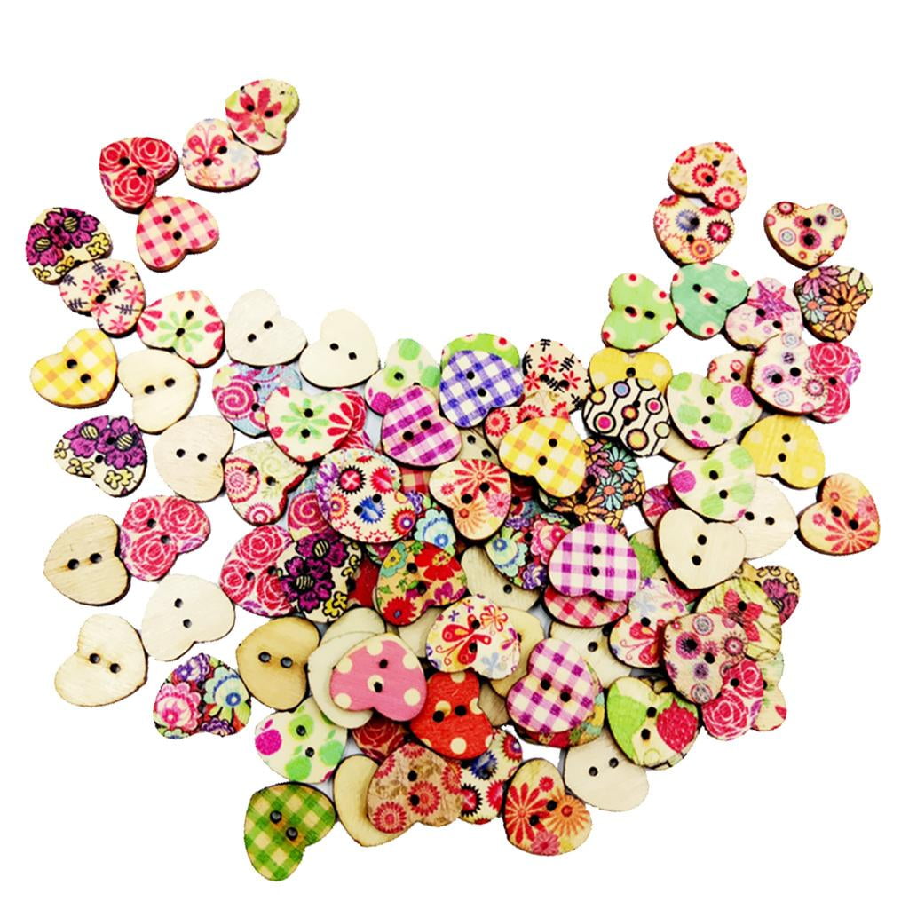 Papercraft Scrap Booking Decorative Fun Buttons Embellishments. Wooden ...