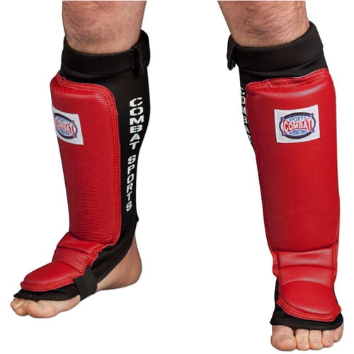 Combat Sports MMA Training Shin Guards Regular Red - Walmart.com