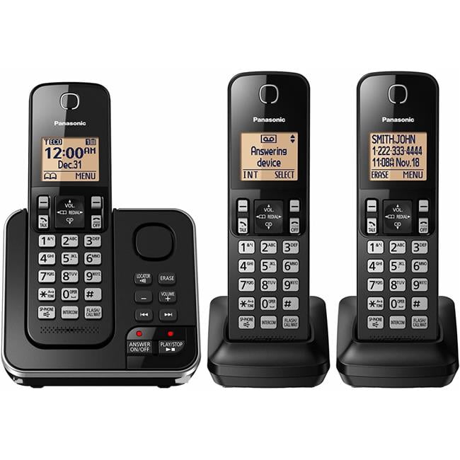 Panasonic KX-TG633SK 3 Handsets Panasonic Cordless Phone - Walmart.com