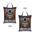 American Fire Fighter Skull Travel Dirty Laundry Bag 2PCS , Portable ...