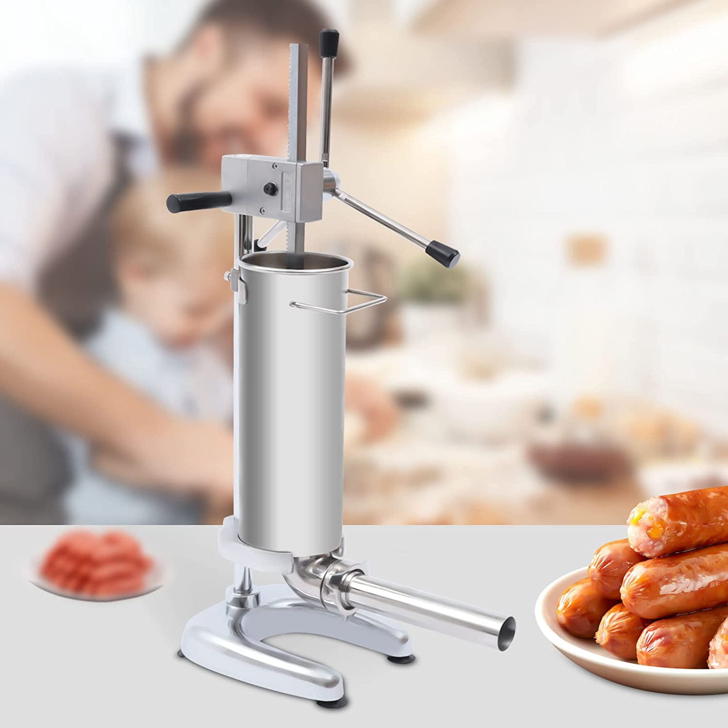 FETCOI 3L Commercial Sausage Stuffer Sausage Maker Vertical Meat ...