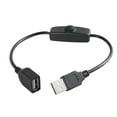 USB Extension Cable Support Charging with Power Switching Button, Male ...