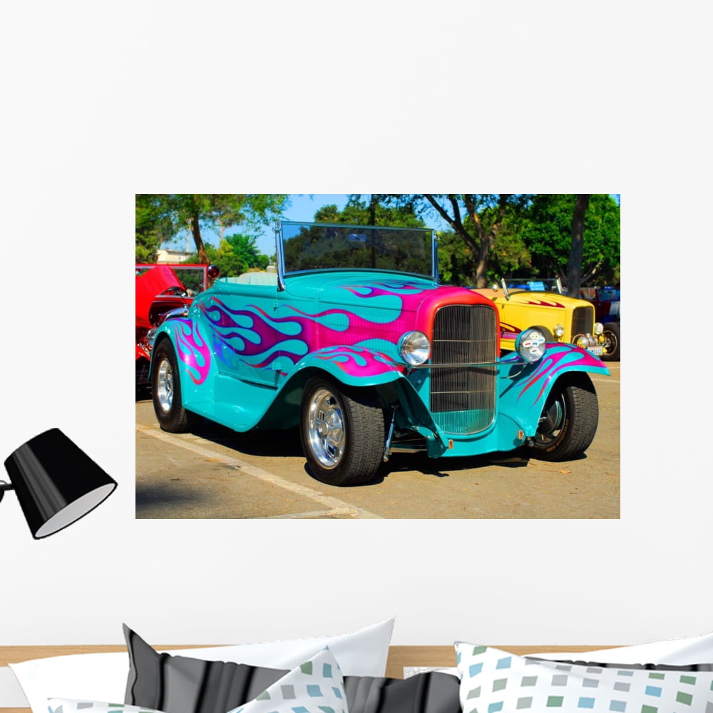 Hot Rod Wall Mural Decal Sticker, Wallmonkeys Peel & Stick Vinyl ...