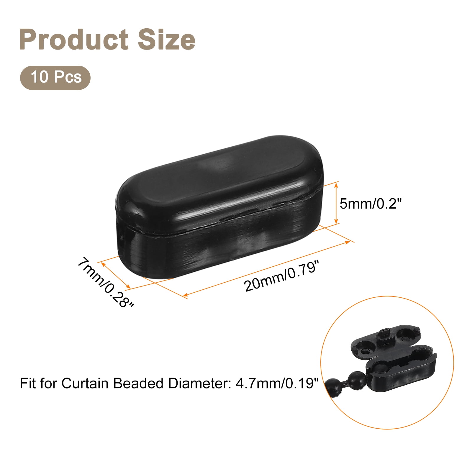 Bead Chain Connectors Roller Shade Chain Uxcell 50 Pack Plastic Chain ...