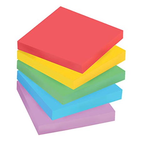 Post-it Super Sticky Notes, 3x3 in, 6 Pads, 2x the Sticking Power ...