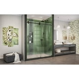 DreamLine Enigma-XO 56-60 in. W x 76 in. H Fully Frameless Sliding Shower Door in Oil Rubbed ...